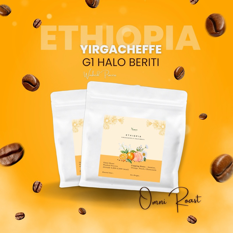 เมล็ดกาแฟ Ethiopia Yirgacheffe G1 Halo Beriti - Omni Roast (Medium to light) | Shopee Thailand