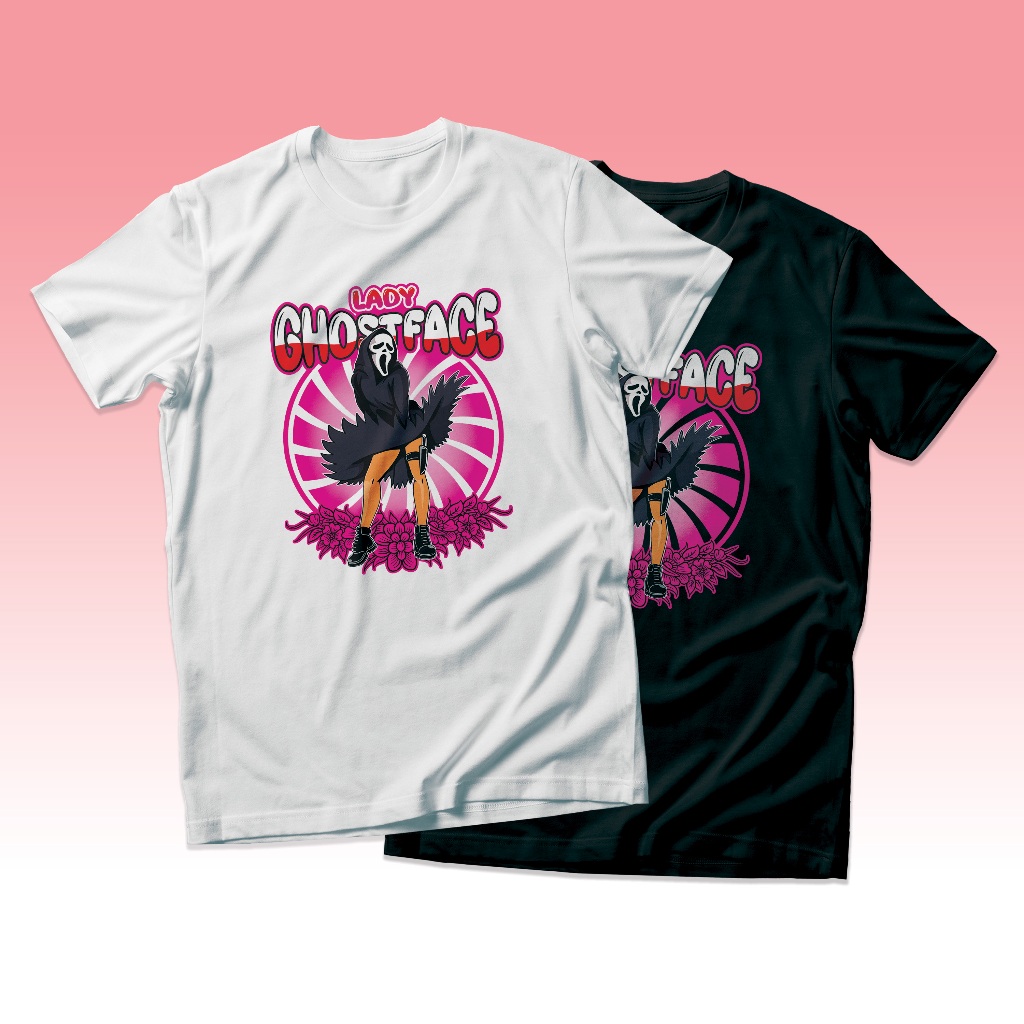 เสื้อยืดคอกลม สกรีนลาย LADY GHOSTFACE แขนสั้น ผ้า COTTON 100% | Shopee ...