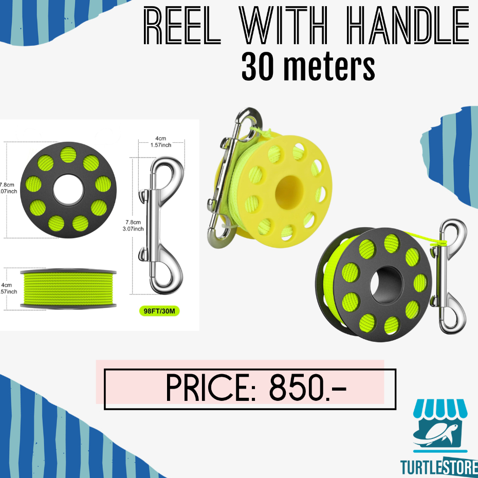 รอกต่อกับ SMB / Reels มีมือจับสำหรับหมุนง่ายต่อการใช้งาน สำหรับนักดำน้ำ ...