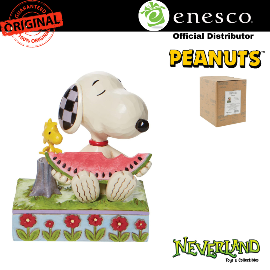(Sold Out)Enesco Peanuts Snoopy Sharing Watermelon Figurine by Jim ...