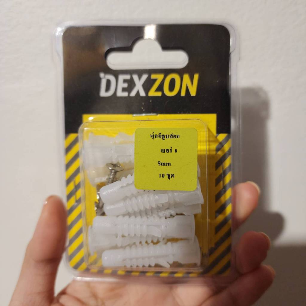 พร้อมส่ง !! พุกอิฐบล็อกพร้อมสกรู DEXZON HNA-8 8 นิ้ว 10 ตัว | Shopee Thailand