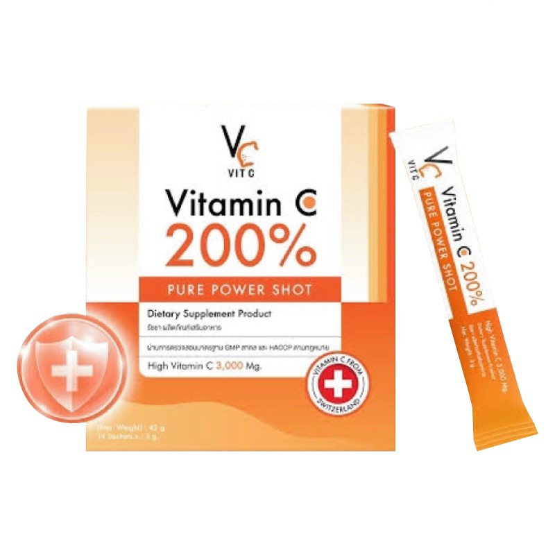 [วิตซี 200%] วิตามินซี เพียว พาวเวอร์ช็อต VC Pure Power Shot ลดรอยราศี ...