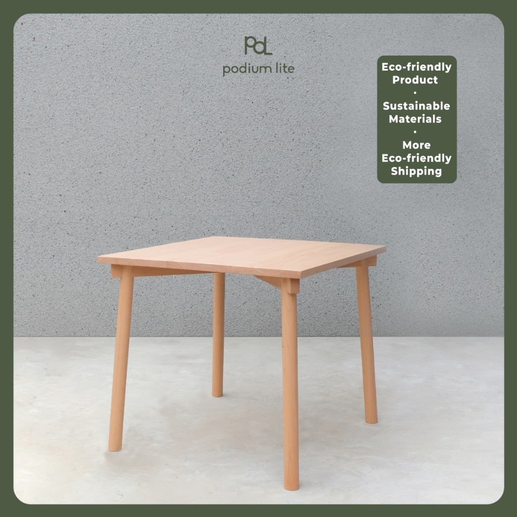 Podium lite | โต๊ะทานอาหารไม้จริง ถอดประกอบได้ รุ่น Plus Table (750 mm ...