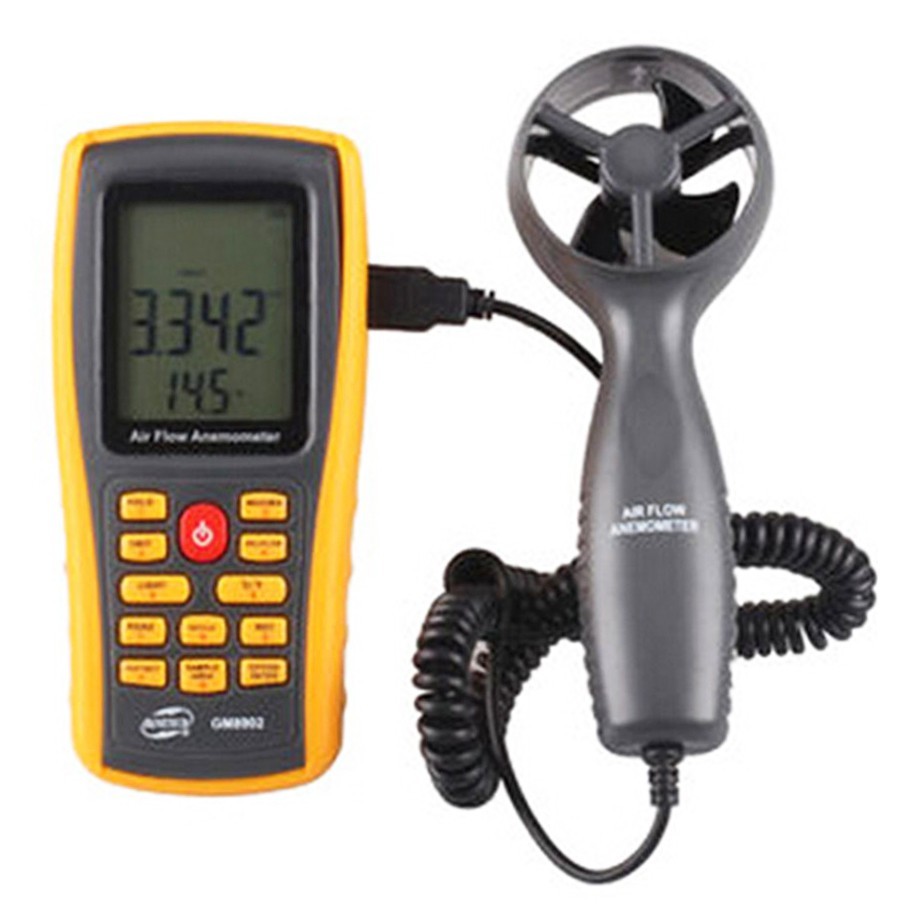 Digital Flow Anemometer Wind Speed Meter Air Volume Tester With USB ...