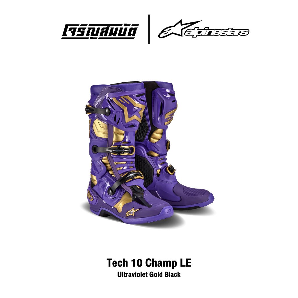Alpinestars รองเท้าวิบาก (บูท) LIMITED EDITION รุ่น TECH 10 CHAMP LE สี ...