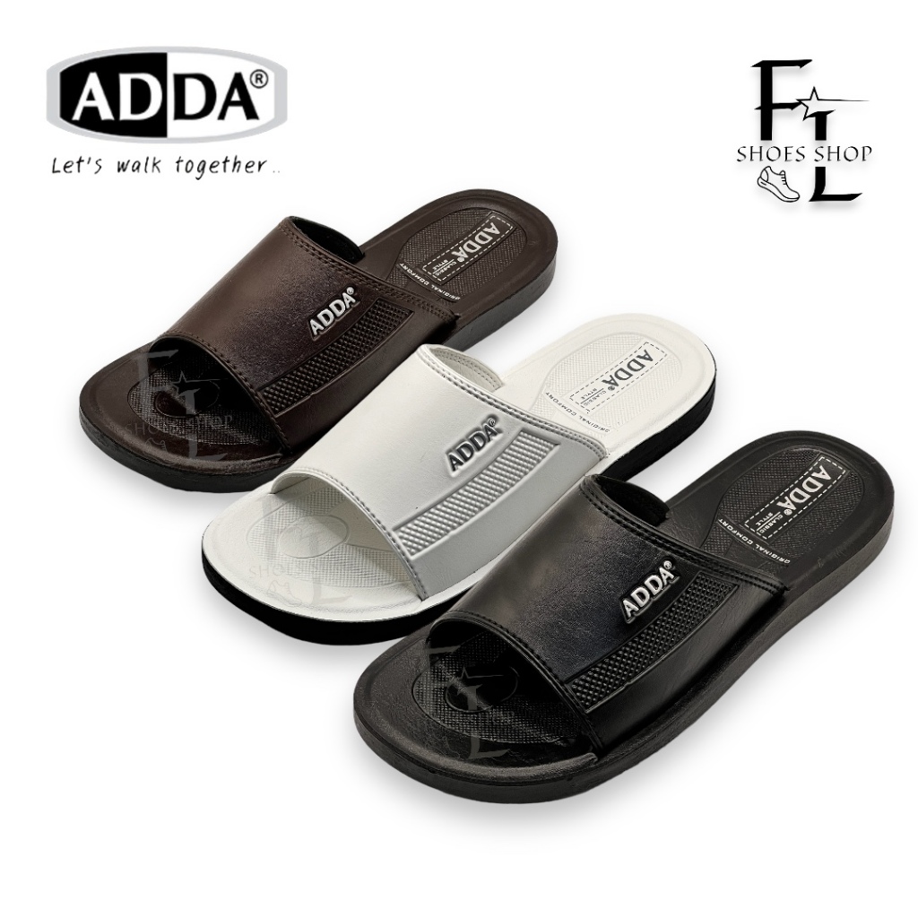 ADDA PU รองเท้าแตะแบบสวม รุ่น 7Q13 (เบอร์ 38-45) | Shopee Thailand