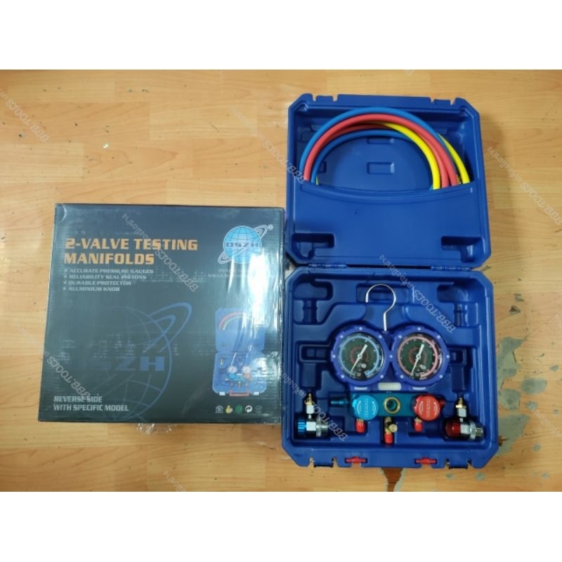 DSZH ชุดเกจวัดน้ำยาแอร์ พร้อมสาย 60 นิ้ว เกจวัดน้ำยา R22 R134A R404A รุ่น WK-P6001B | Shopee ...