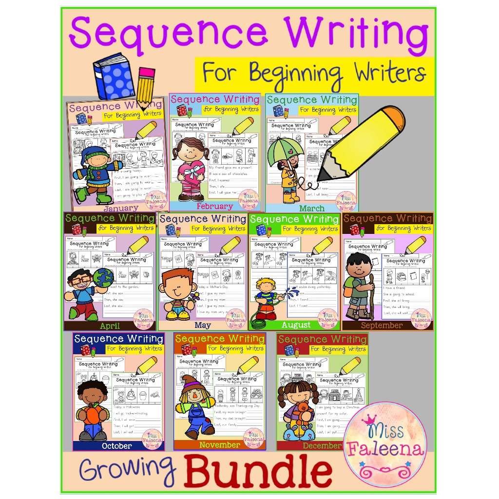 Worksheet Sequence writing for beginning writers แบบฝึกภาษาอังกฤษ ...