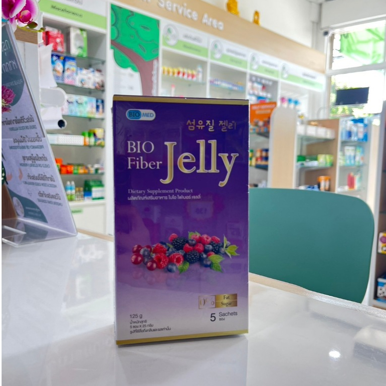 BIO Fiber Jelly (ไบโอ ไฟเบอร์ เจลลี่ ช่วยถ่าย) ของแท้ 100% (1 กล่อง = 5 ซอง) | Shopee Thailand