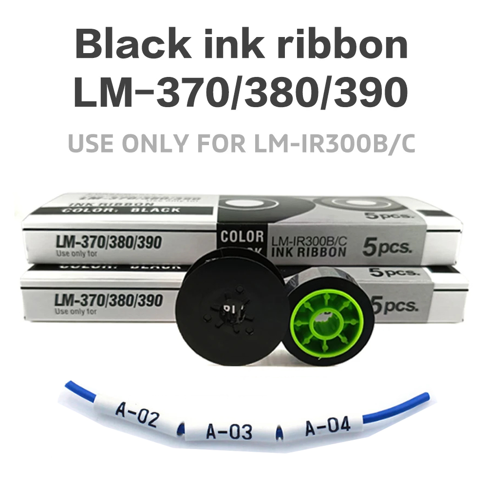 5Pcs Max INK RIBBON LM-IR300B compatible MAX LETATWIN Cable ID Printer ...
