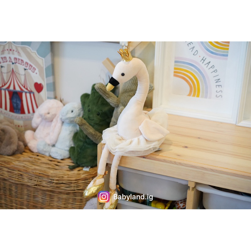 ตุ๊กตา JELLY CAT FANCY SWAN ตัวใหญ่ค่ะ สภาพสวย | Shopee Thailand