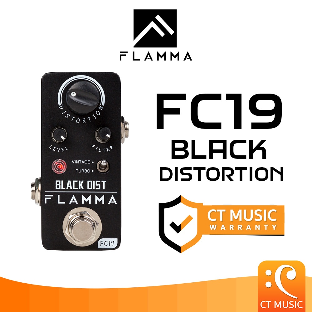 Flamma FC19 Black Distortion Guitar Effect เอฟเฟคกีตาร์ FC 19 | Shopee ...
