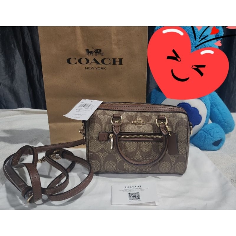 Coach Signature Mini Rowan Canvas (หมอน มินิ) | Shopee Thailand