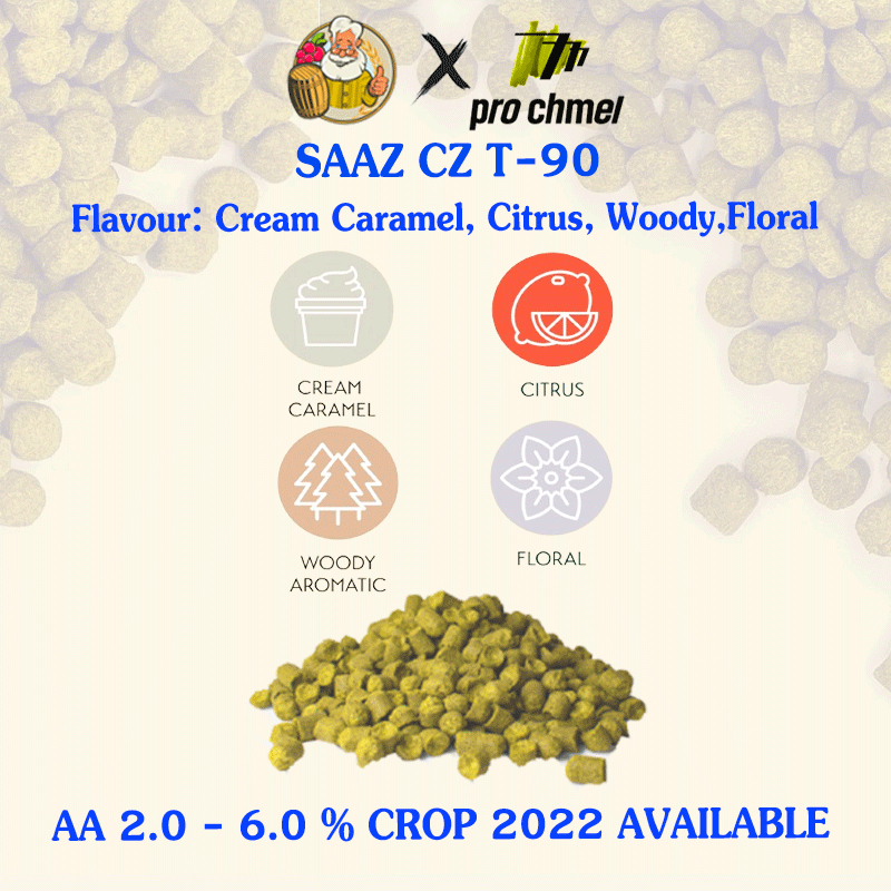 แซสฮอปส์ Saaz (CZ) PELLET HOPS (T90) Crop Year 2022 hopsทำเบียร์ hops beer ฮอปทำเบียร์ hops saaz ...