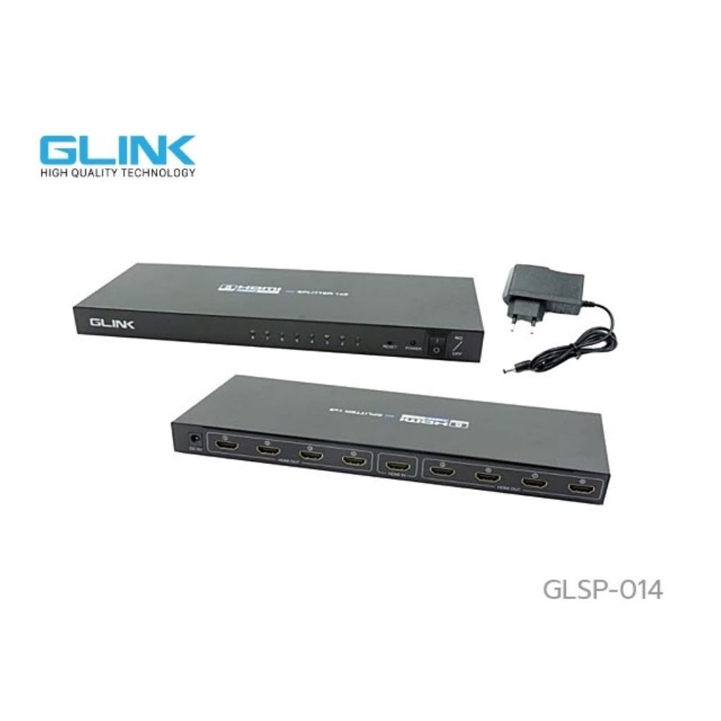 กล่องแยกสัญญาณ HDMI ความละเอียด Full-HD (สำหรับ 8 จอ) รุ่นGlink GLK-GLSP-014 | Shopee Thailand