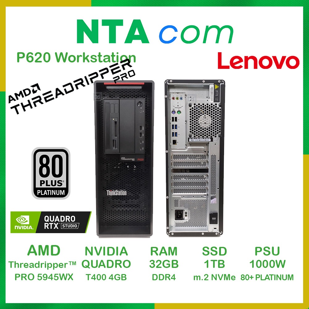 LENOVO ThinkStation P620 AMD Threadripper Pro 5945WX 12C / 24T 4.1GHz ...
