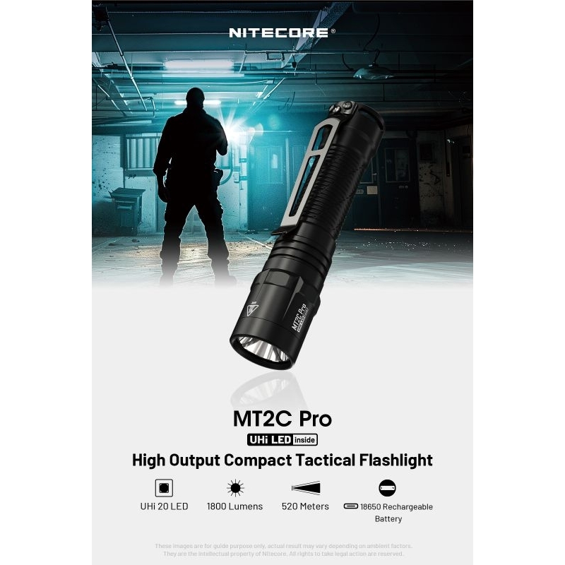 ไฟฉาย Nitecore MT2C Pro 1800 Lumen Rechargeable EDC Flashlight : สินค้า ...