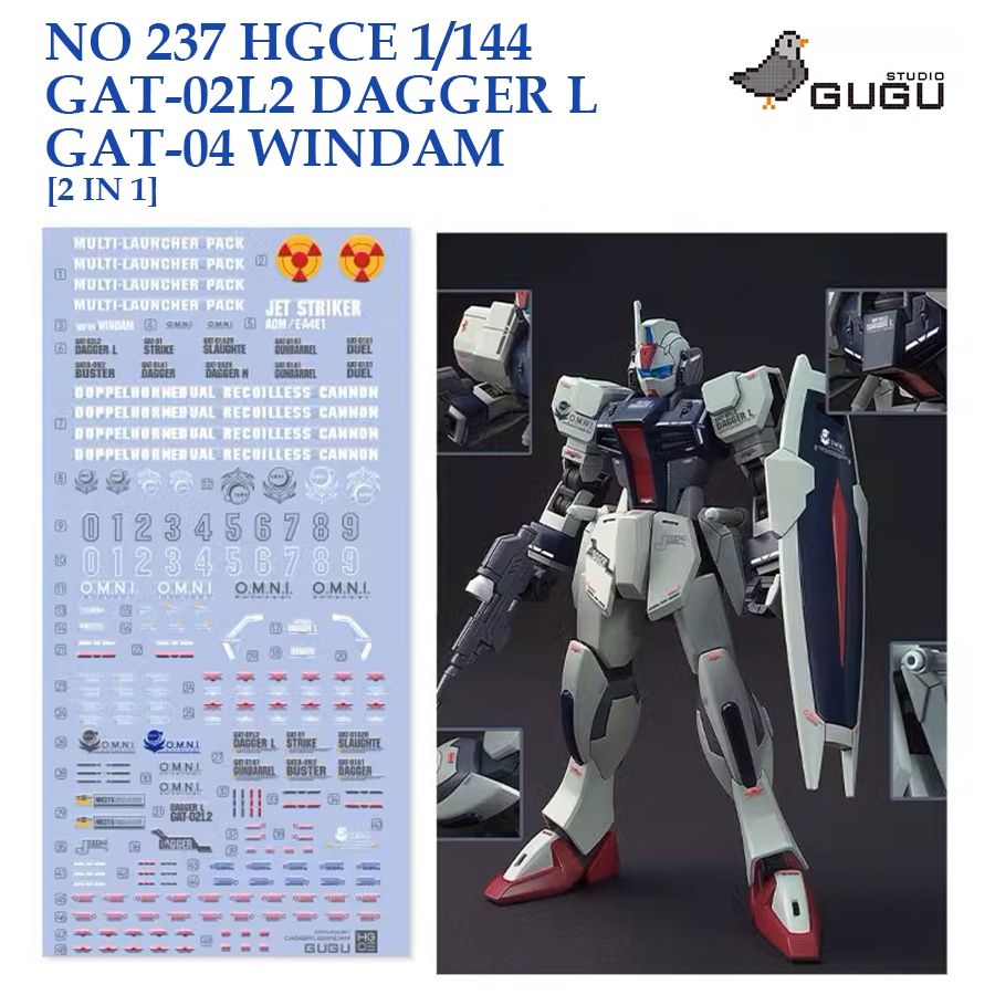 [GUGU STUDIO] HG237 HGCE 1/144 GAT-02L2 DAGGER L / GAT-04 WINDAM GUNDAM ...