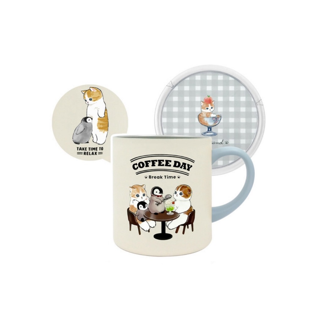 Mofusand Mug with Lid 400ml. | Shopee Thailand