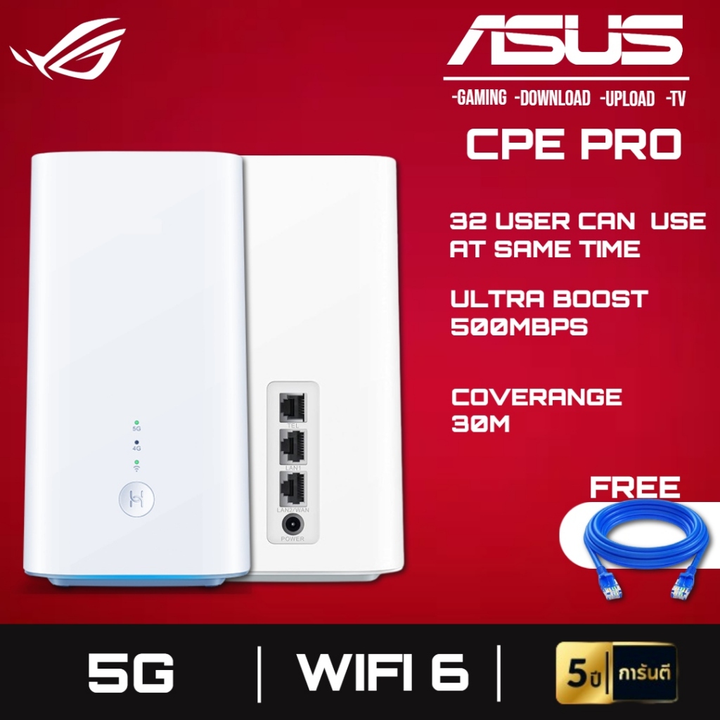 🔥เพิ่มพิเศษ🔥 ASUS CPE PRO โมเด็มเราเตอร์ WiFi ซิมการ์ด 5g Pro CPE LTE ...