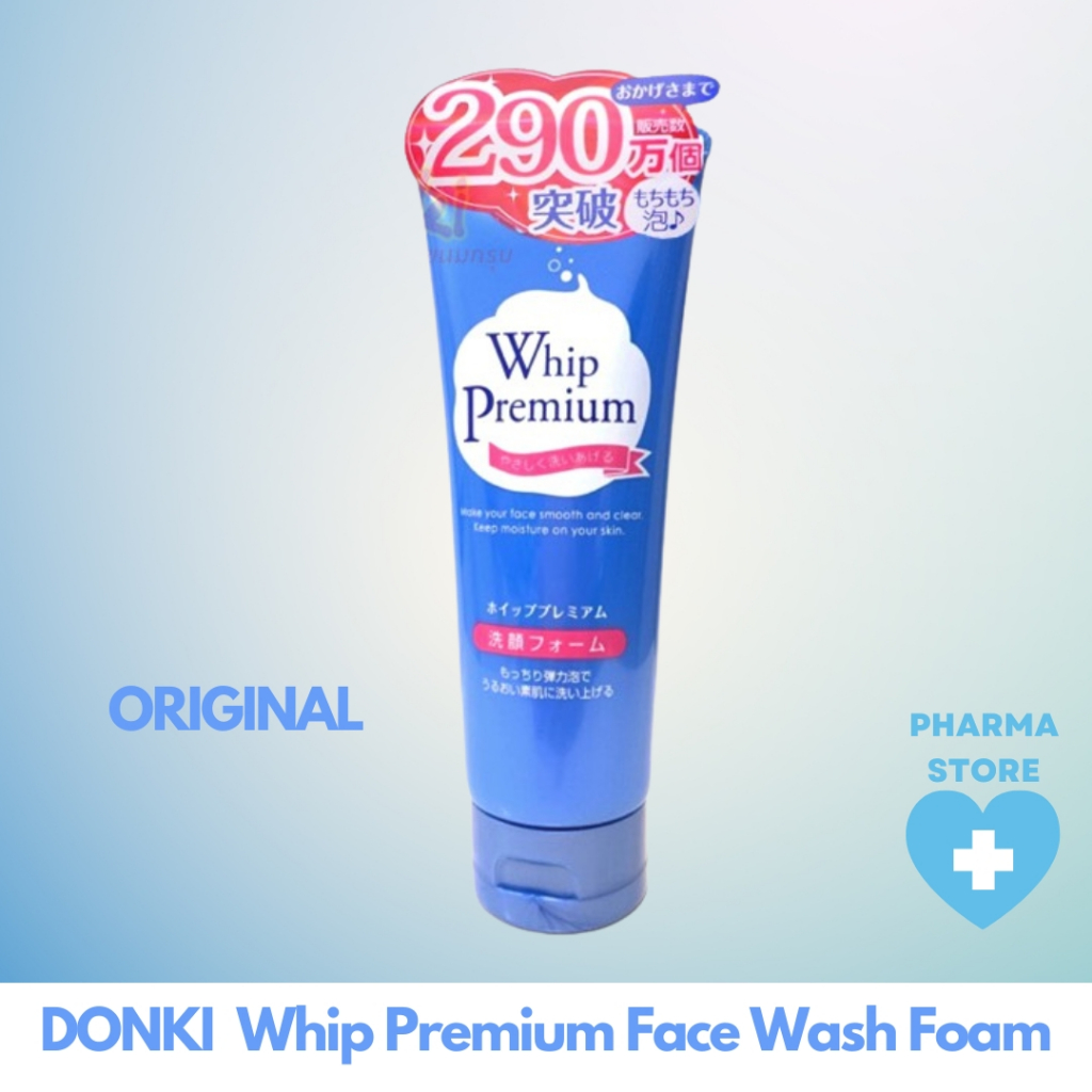 DONKI Whip Premium Face Wash Foam สีฟ้า สูตร Original / โฟมล้างหน้า วิป ...
