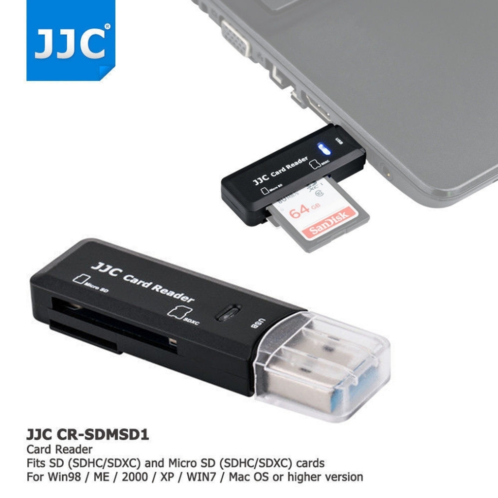 JJC CARD READER CR-SDMSD1 USB 3.0 เครื่องอ่านการ์ด ความเร็วสูง สําหรับ ...