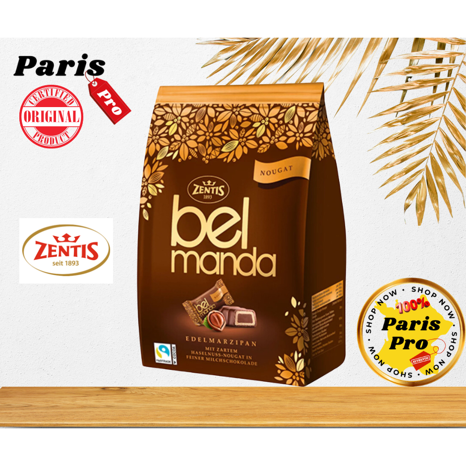 Zentis bel manda Chocolate Nugat 105 g ขนมขบเคี้ยว ช๊อคโกแลต พราลีน ...