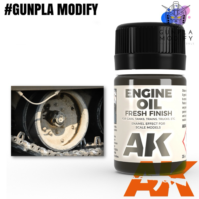 AK INTERACTIVE (AK084) Engine Oil สีอินาเมล สำหรับทำคราบน้ำมันเครื่อง ...
