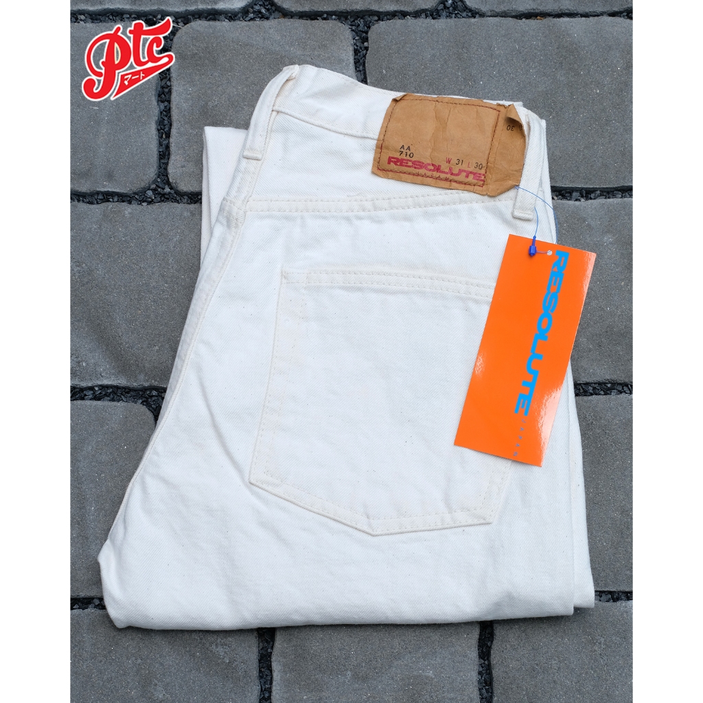 กางเกงยีนส์ RESOLUTE AA710 LIMITED WHITE 13.75 OZ | Shopee Thailand