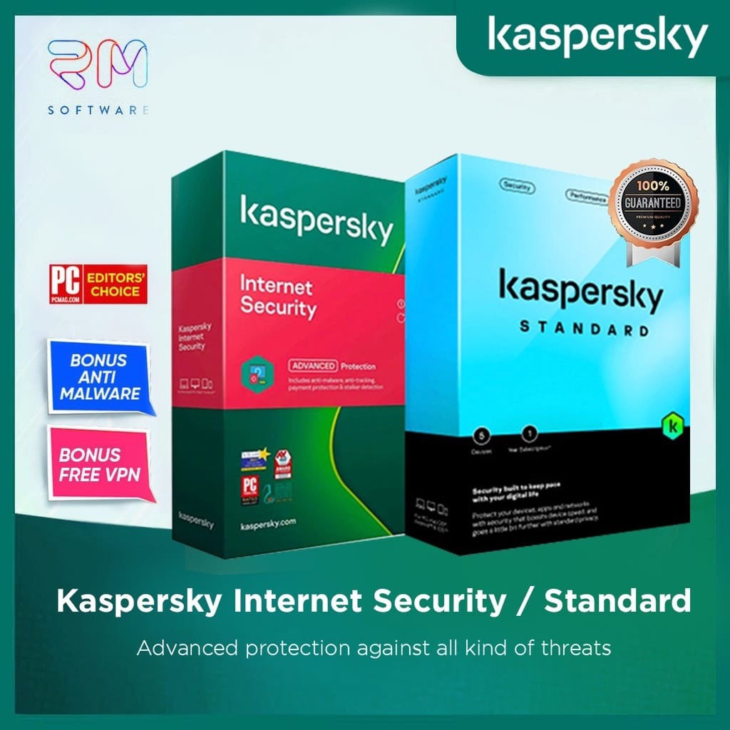 Kaspersky Internet Security and Kaspersky Standard Antivirus ORIGINAL ...