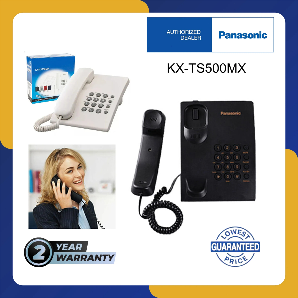 แท้ 100% Panasonic Single Line รุ่น KX-TS500 (สีขาว สีดำ) โทรศัพท์บ้าน โทรศัพท์มีสาย โทรศัพท์ ...