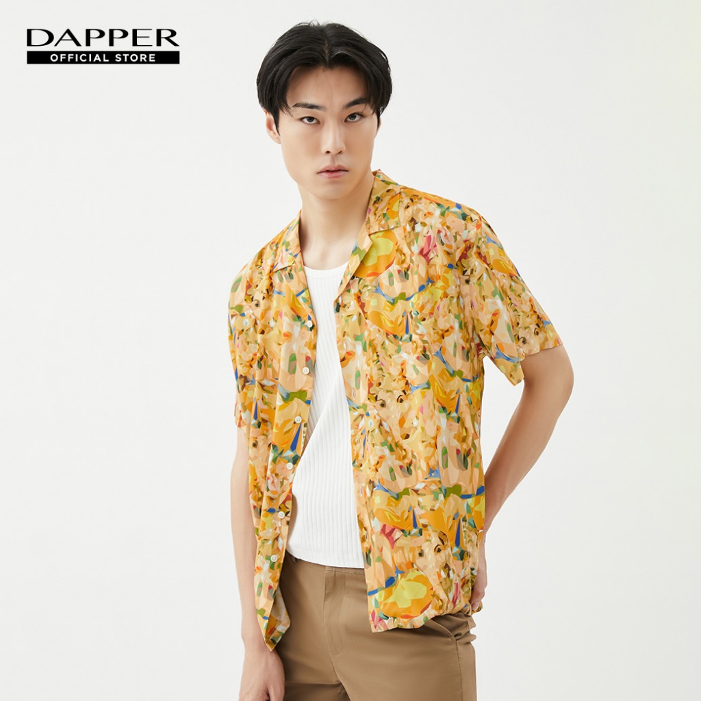 DAPPER เสื้อฮาวาย Ganesha Pixel Art Print Hawaii Shirt สีเหลือง (BCSYE/208HP) | Shopee Thailand