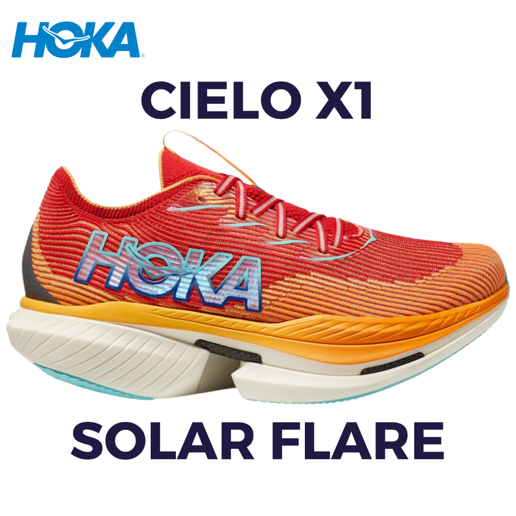 รองเท้าวิ่ง Hoka Cielo X1 Cerise Solar Flare | Shopee Thailand
