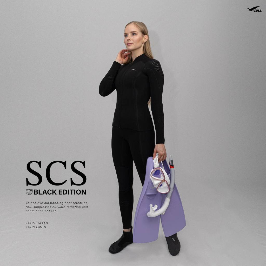 NEW GULL SCS TOPPER (BLACK EDITION) for WOMEN WETSUIT หนา 3mm ยี่ห้อ Gull เวทสูทดำน้ำ ชุดดำน้ำ ...