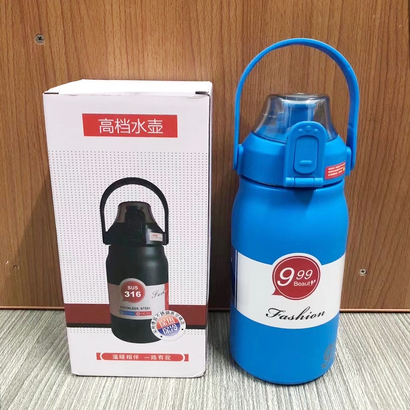 J072 กระบอกน้ำเก็บอุณหภูมิ 1.3L ขวดน้ำสแตนเลส กระบอกน้ำ กระบอกน้ำเก็บความเย็น แก้วน้ำ ถ้วยน้ำ ...