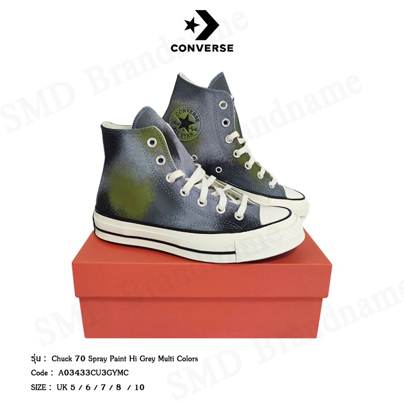 Converse รองเท้าผ้าใบ รุ่น Chuck 70 Spray Paint Hi Grey Multicolors ...
