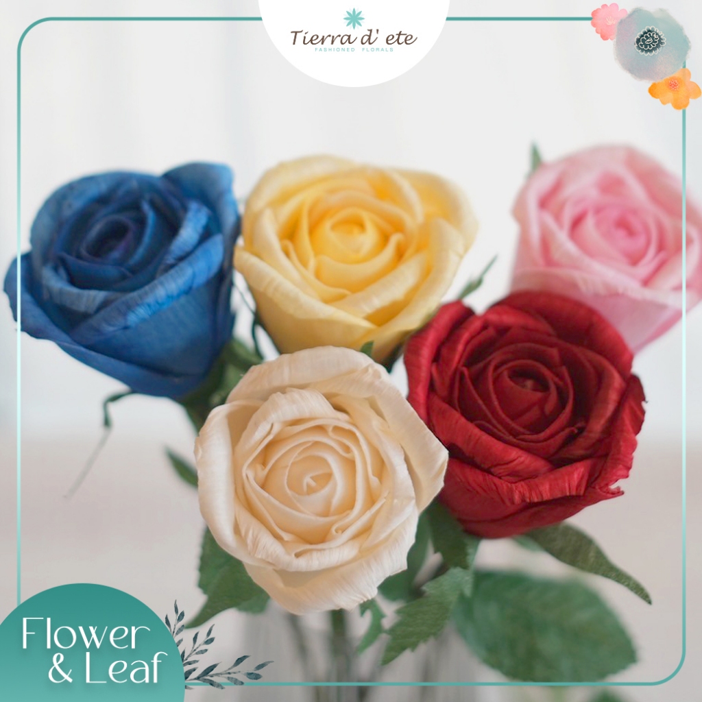 TIERRA Rose ดอกกุหลาบเทียร่า ดอกไม้ประดิษฐ์จากโสน ดอกไม้จากวัสดุ ...