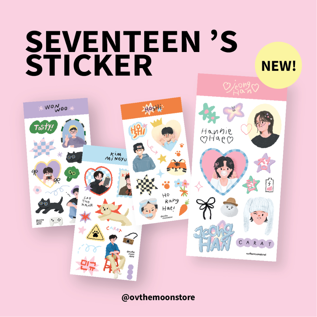 SEVENTEEN's Sticker สติกเกอร์เซเว่นทีน ขนาด 3x6" | Shopee Thailand