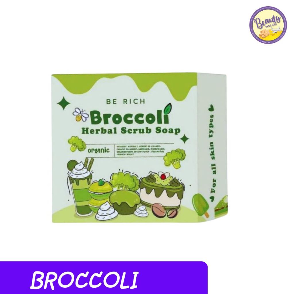 สครับบล็อคโคลี่ สบู่บีริช บล็อคโคลี่ Berich Broccoli Herbal Scrub Soap ...