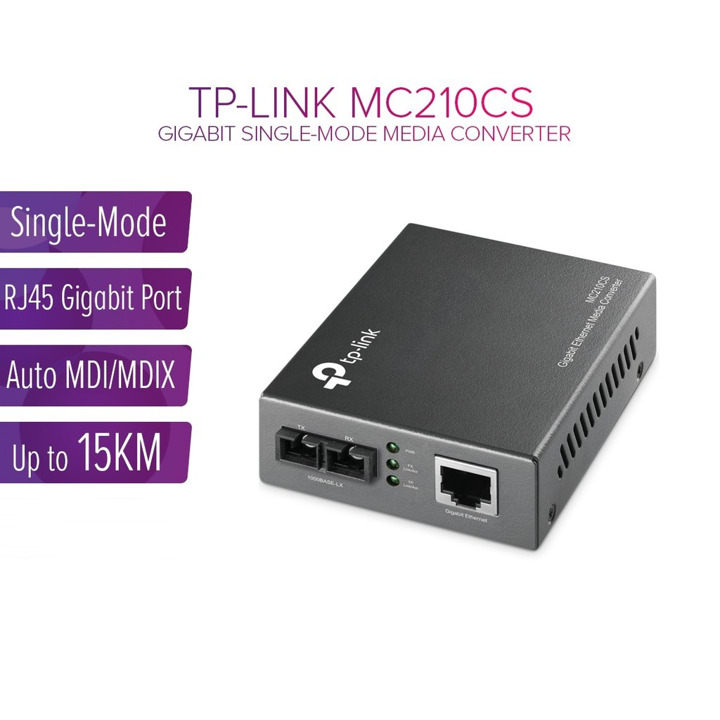 TP-LINK MC210CS Gigabit Single-Mode Media Converter | Shopee Thailand