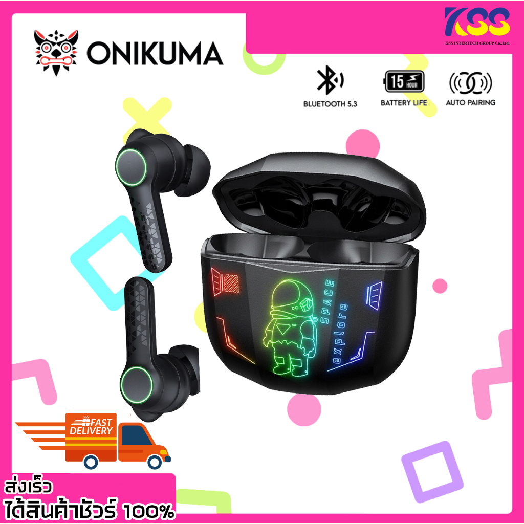 หูฟังบลูทูธไร้สาย Onikuma T36 True Wireless Headphones Earbuds Black ...
