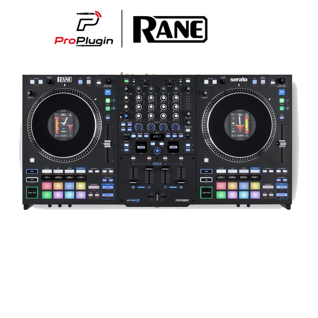 RANE PERFORMER คอนโทรลเลอร์ดีเจมืออาชีพแบบ 4 แชนเนล พร้อม jogwheel แบบ ...