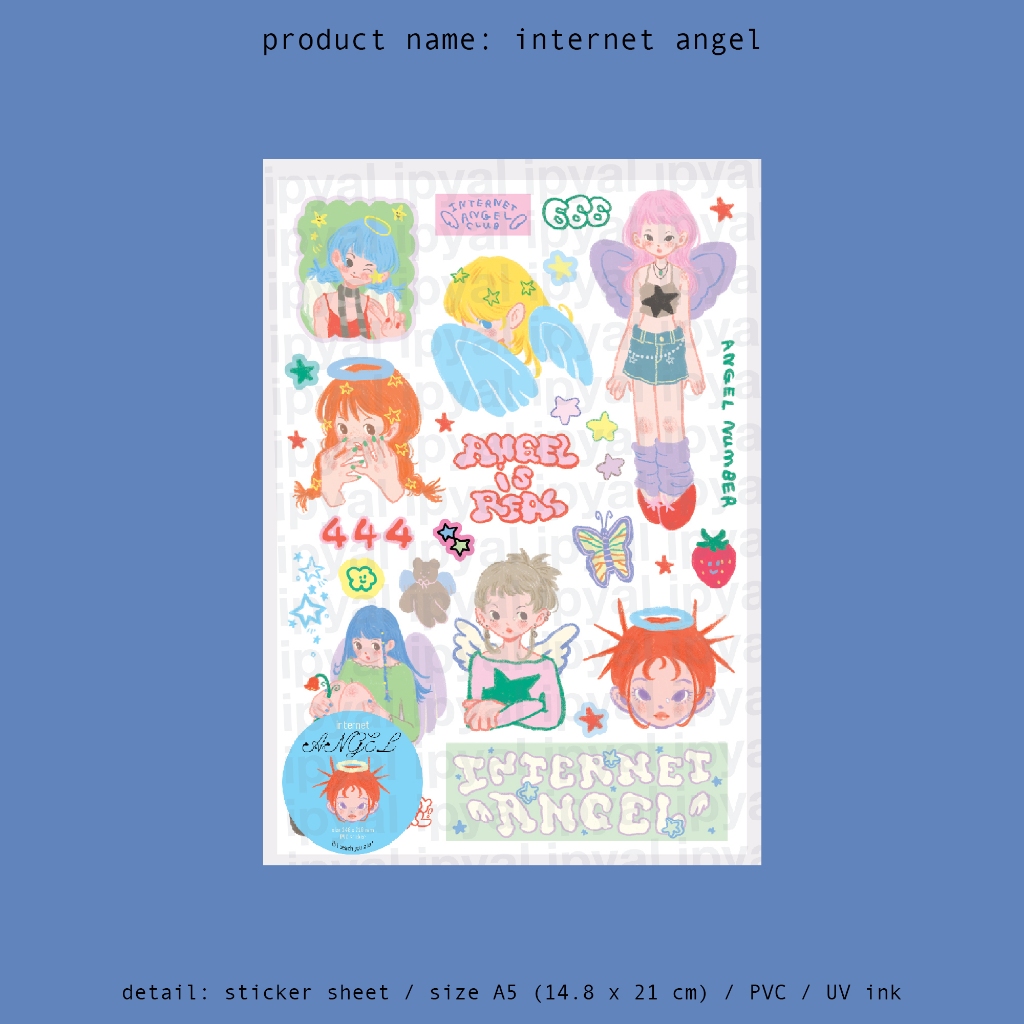internet angel / sticker sheet / size A5 | Shopee Thailand
