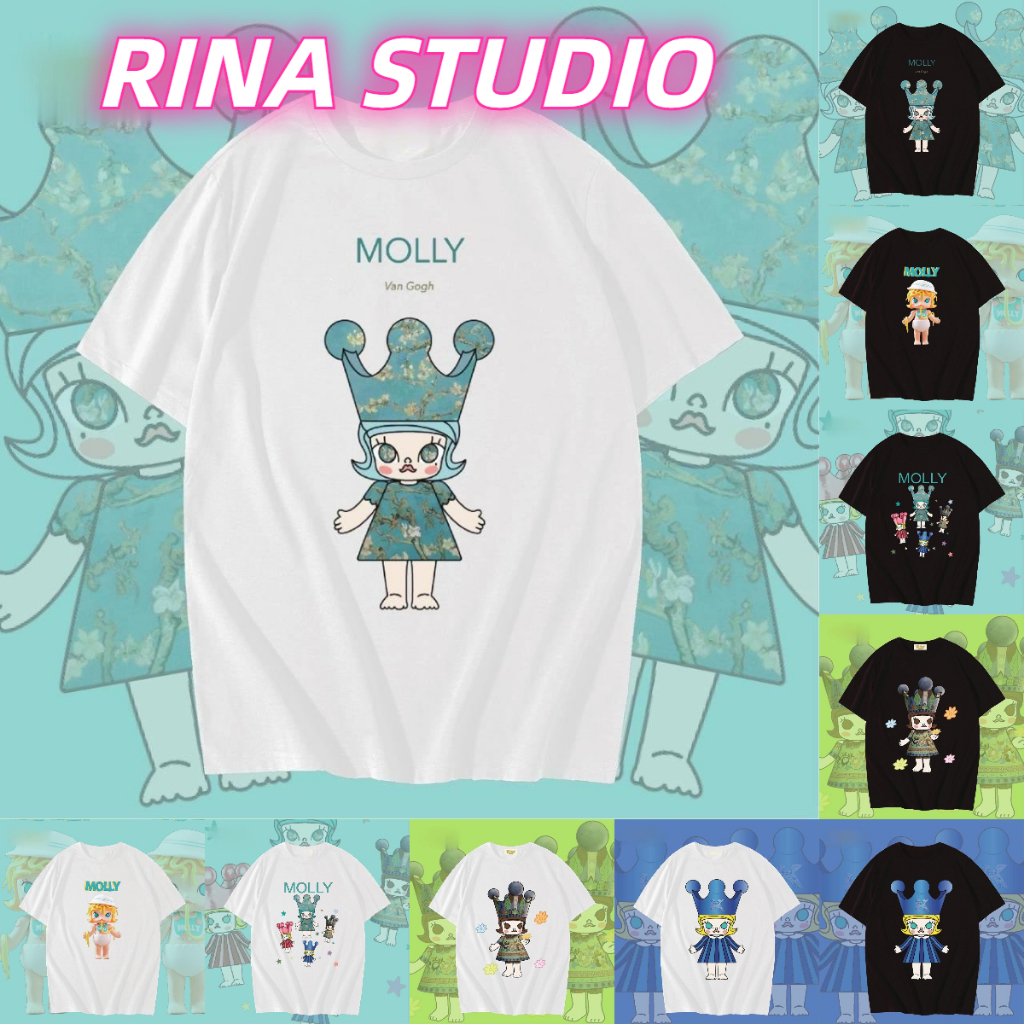 🔥พร้อมส่ง&COD🔥RINA STUDIO เสื้อยืดโอเวอร์ไซส์ เสื้อยืดเกาหลี ผ้าคอตตอน100% เสื้อยืด มอลลี่ Molly ...