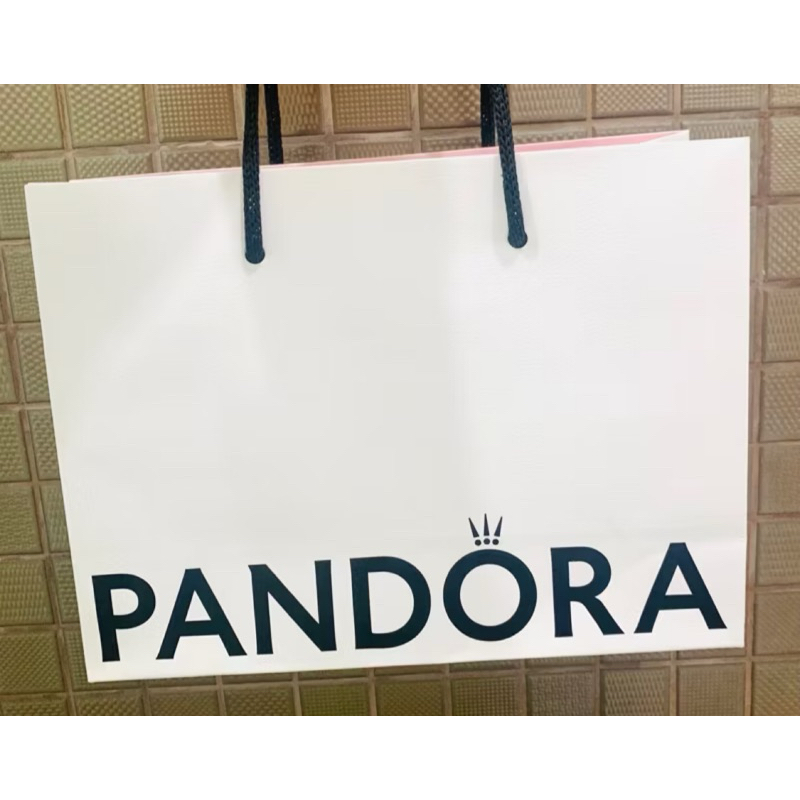 [พร้อมส่ง แท้100%] Pandora shopping bag ถุงกระดาษแพนโดร่าแท้100% จากช้ ...