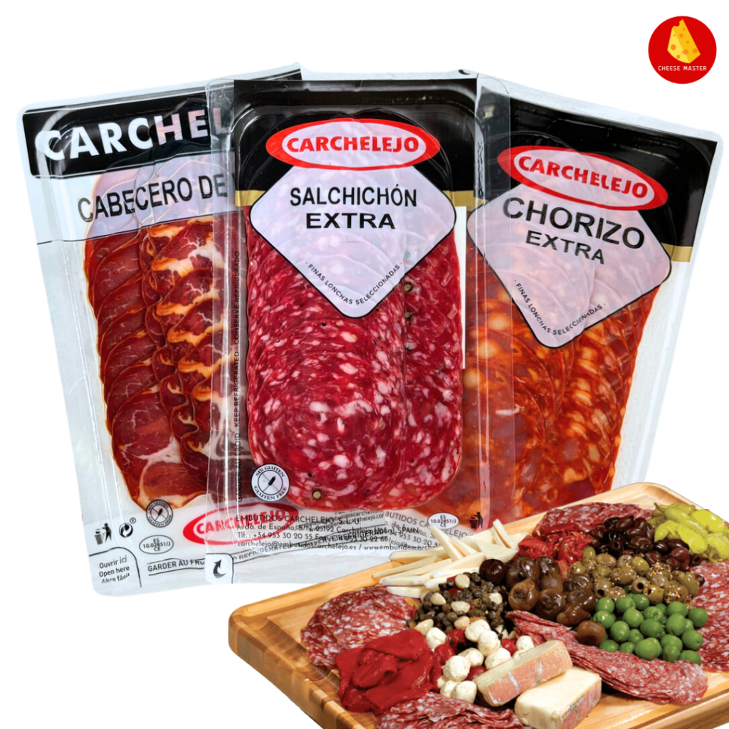 Premium Cold Cuts Spain Iberico, Serrano Chorizo Salami Ham Slice 90g โ ...