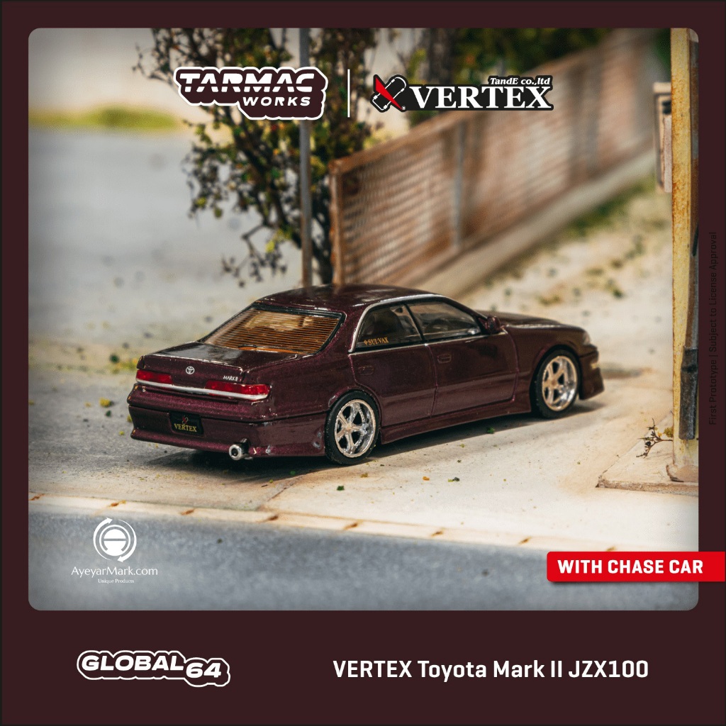 VERTEX Toyota Mark II JZX100 Purple Metallic T64G- 024-PU (1:64) Tarmac ...