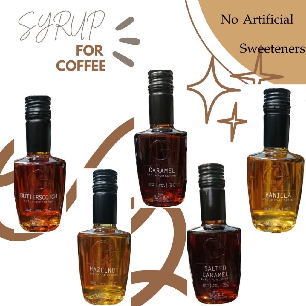Quarterpast Syrup For Coffee makes 12 cups มี 5 รส น้ำหนัก 250 ml ...