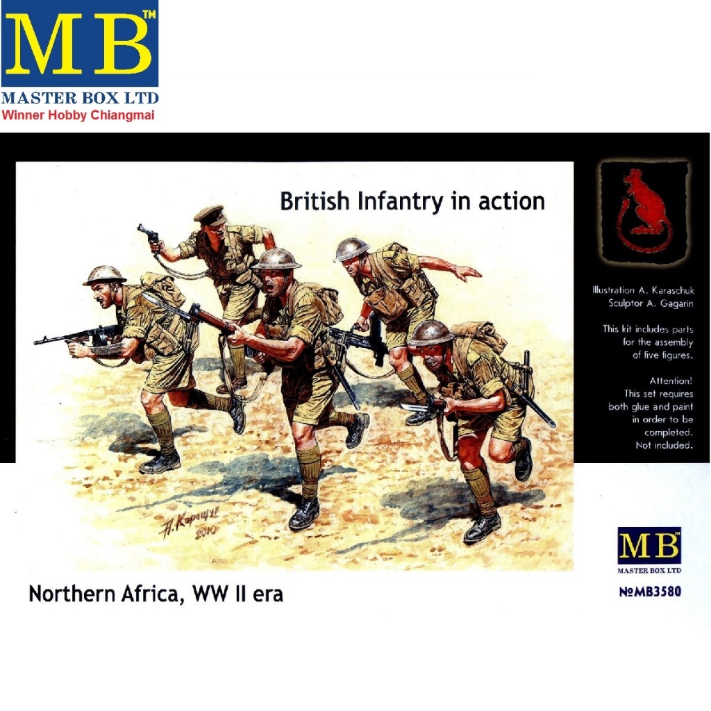 โมเดลฟิกเกอร์ Master Box 3580 British Infantry in action (North Africa ...
