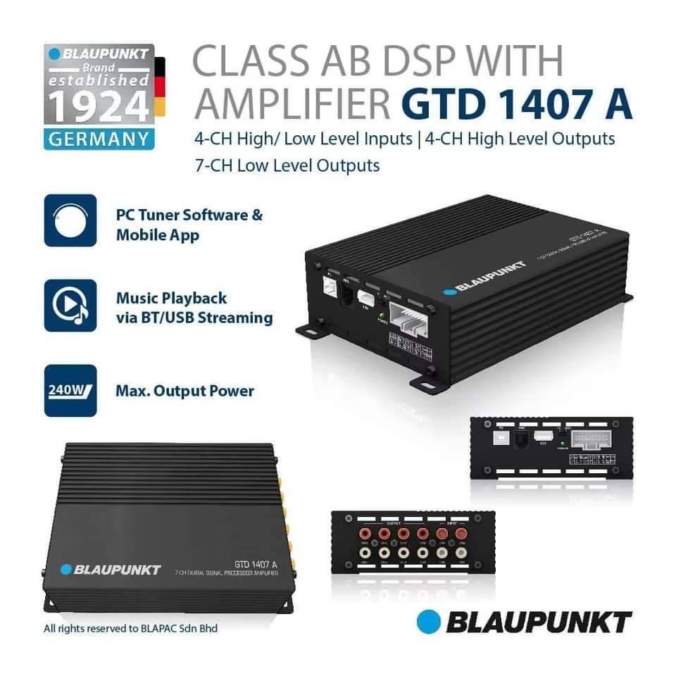 BLAUPUNKT GTD 1407A เพาเวอร์แอมป์ พร้อม DSP POWER AMPLIFIER WITH DSP CLASS AB 4CH | Shopee Thailand